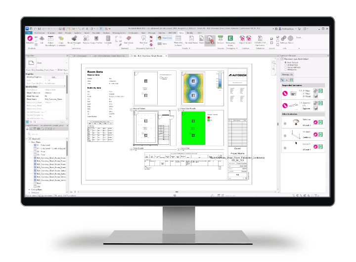 ReluxCAD for Revit – Lighting planning in Autodesk Revit